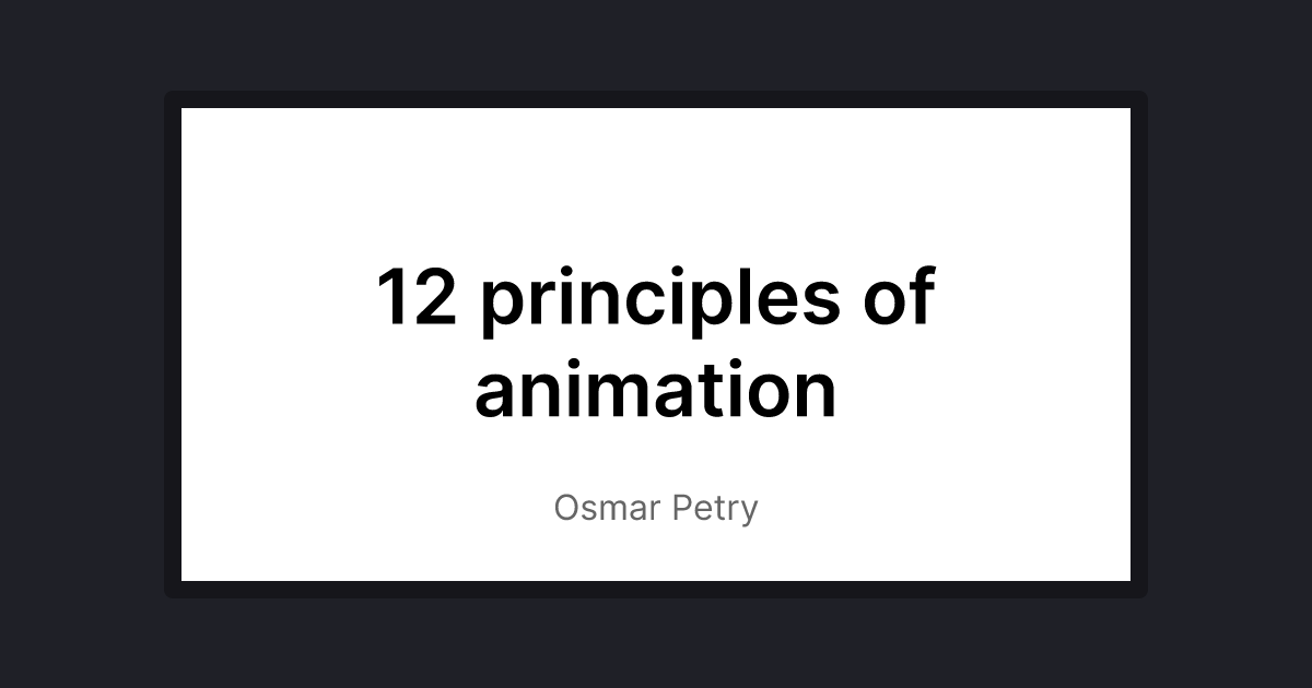 12 Principles Of Animation